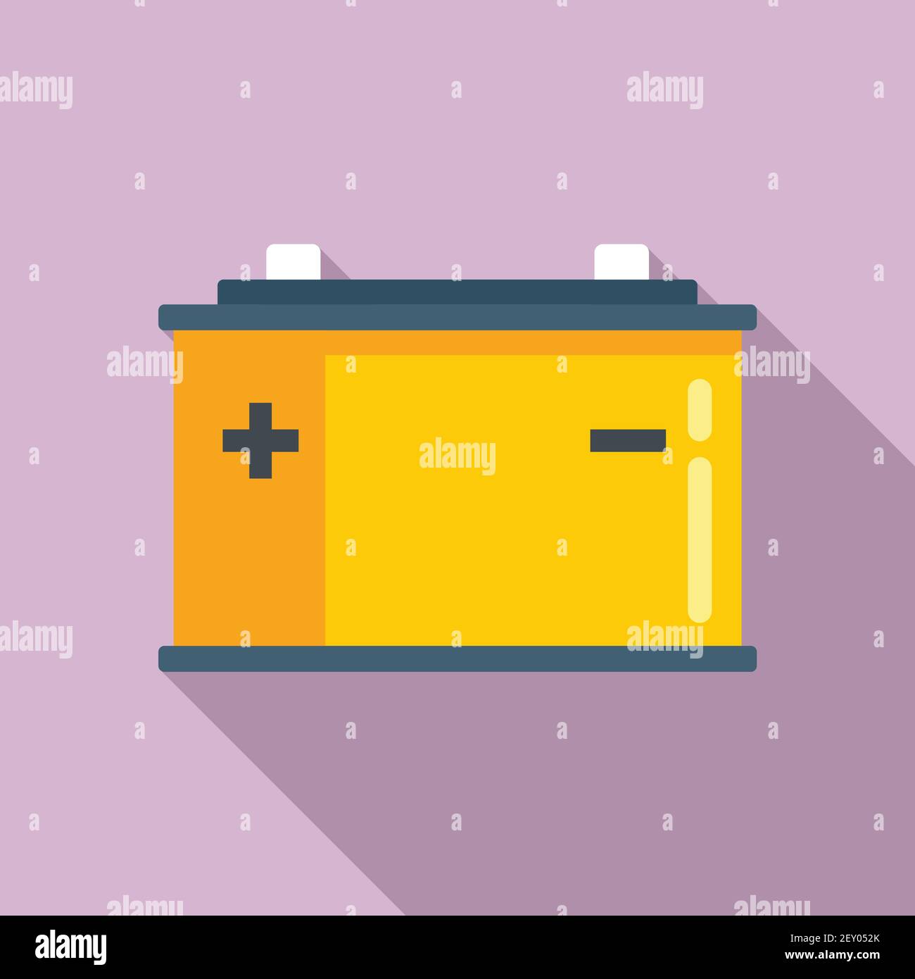 Car battery icon, flat style Stock Vector Image & Art - Alamy