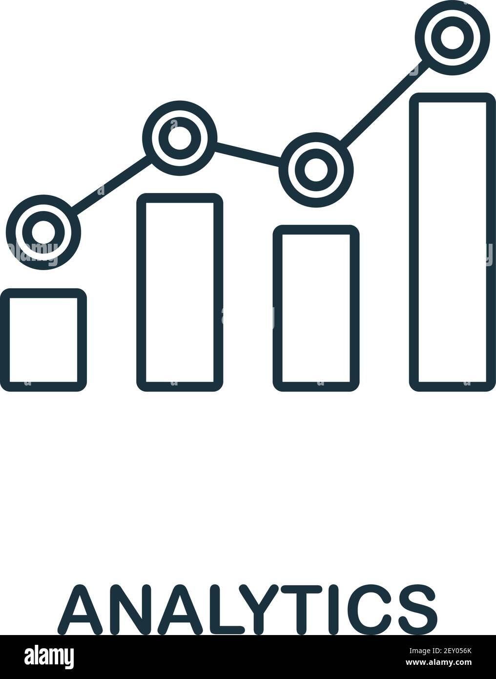 Analytics vector icon symbol. Creative sign from seo and development ...