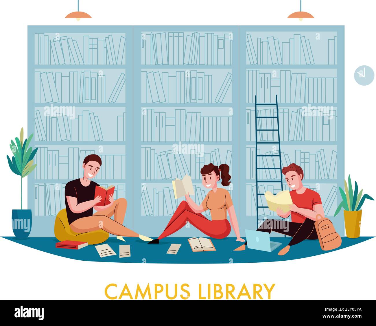 Library Bookcases Background Stock Vector Image & Art - Alamy