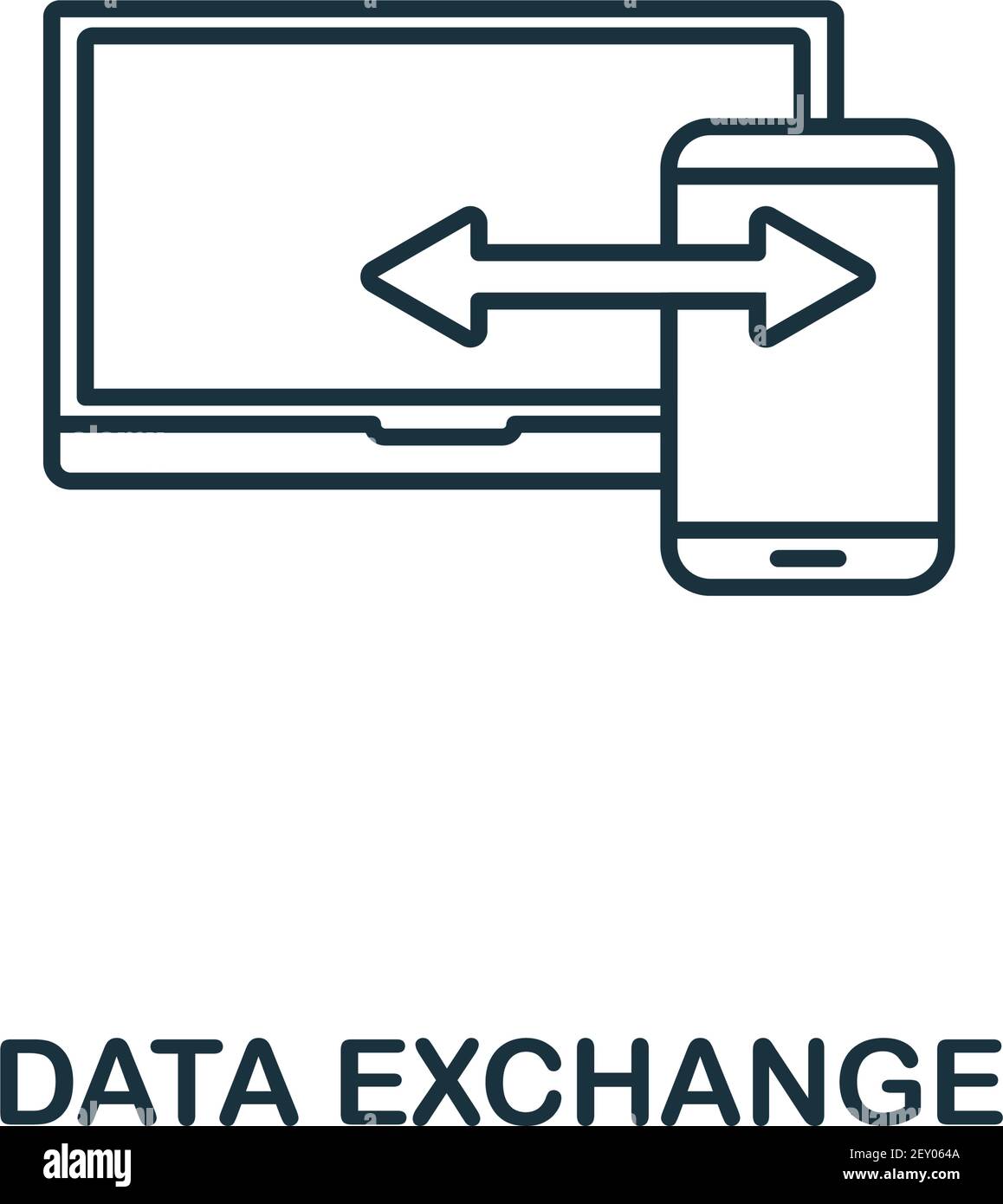 Data Exchange vector icon symbol. Creative sign from seo and ...
