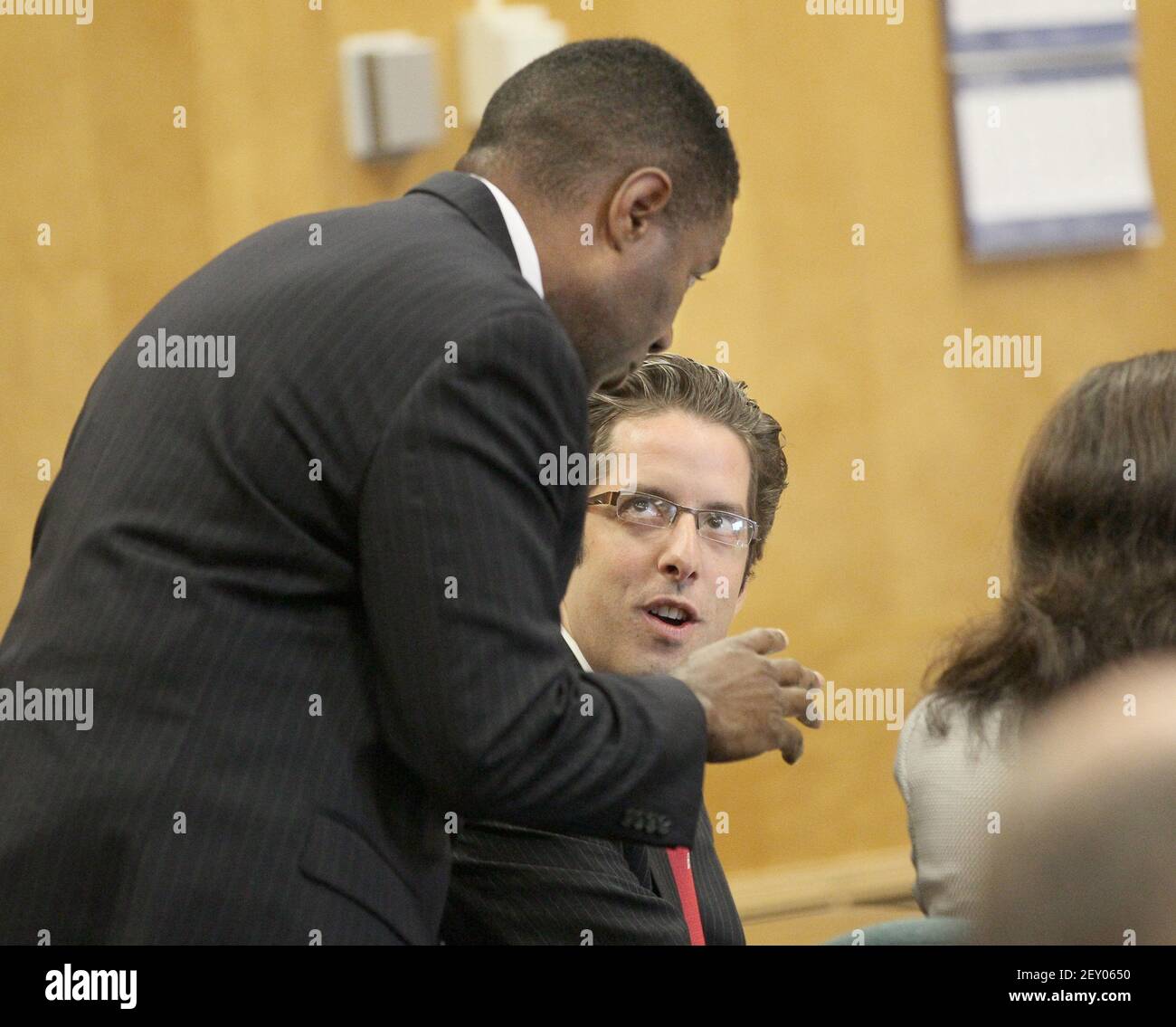 Morgan Geyser's attorney, Anthony Cotton, seated, and Anissa Weier's ...