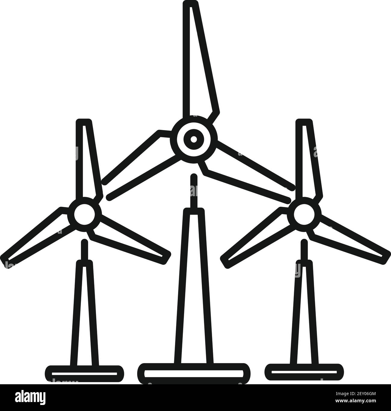 Wind power plant icon, outline style Stock Vector Image & Art - Alamy