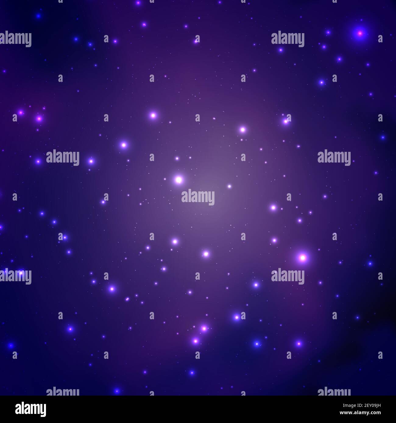 Outer space with bright shiny stars, blue and purple background Stock ...