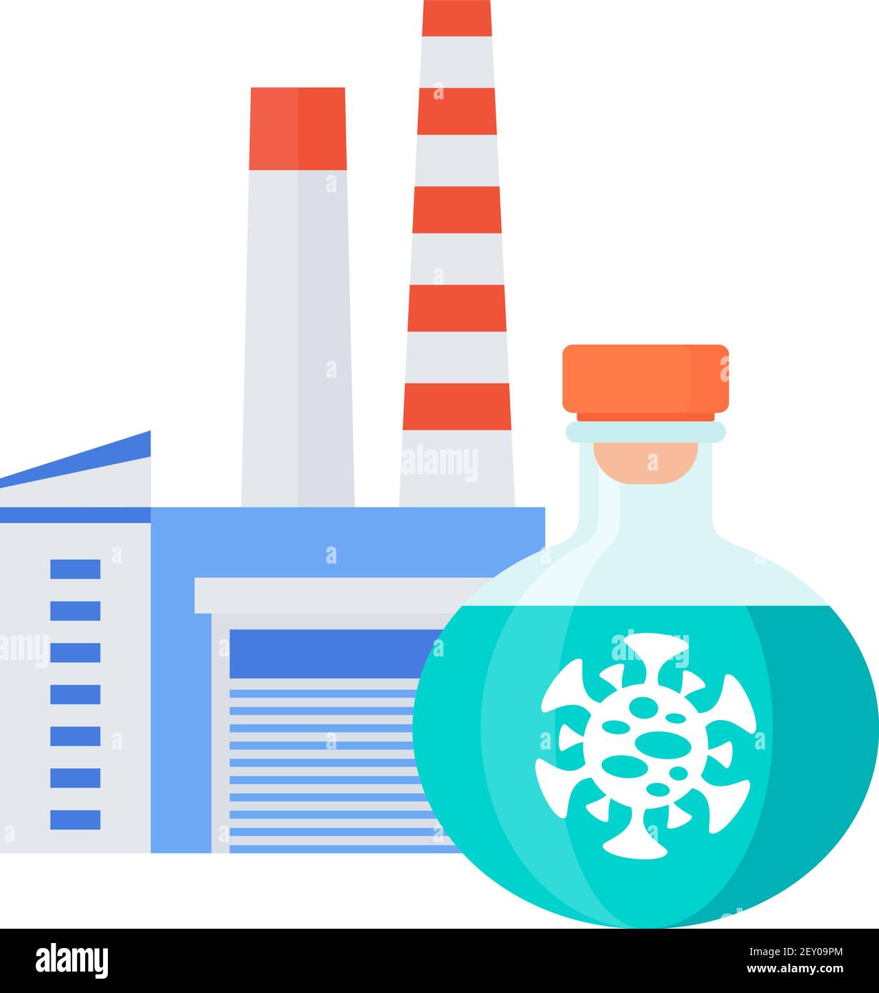 Vaccine production icon. Plants and laboratories icon Stock Vector ...