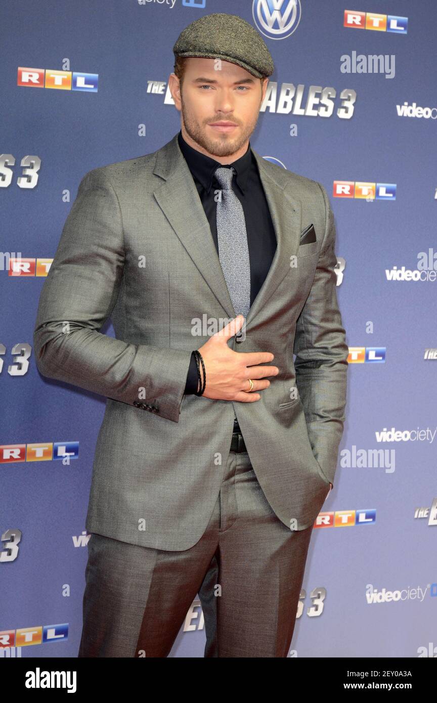 Kellan Lutz attends the German premiere of "The Expendables 3" in ...