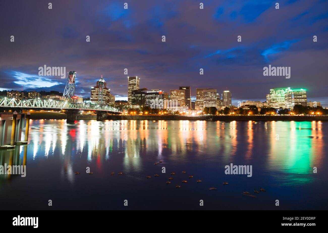 Downtown portland under bridge hi-res stock photography and images - Alamy