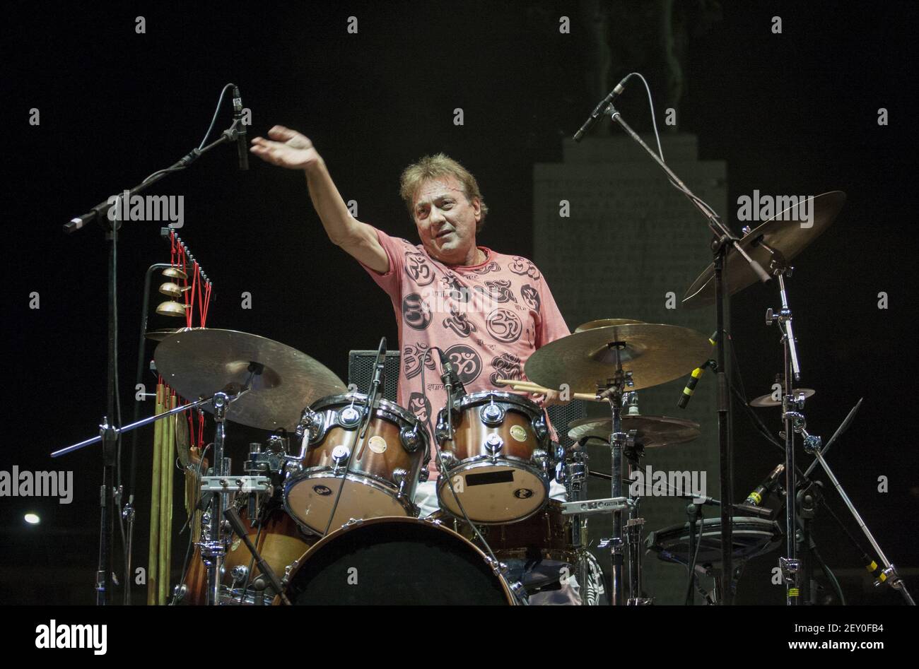 Tullio De Piscopo, an Italian Drummer, performs in "Naples Jazz Project ...