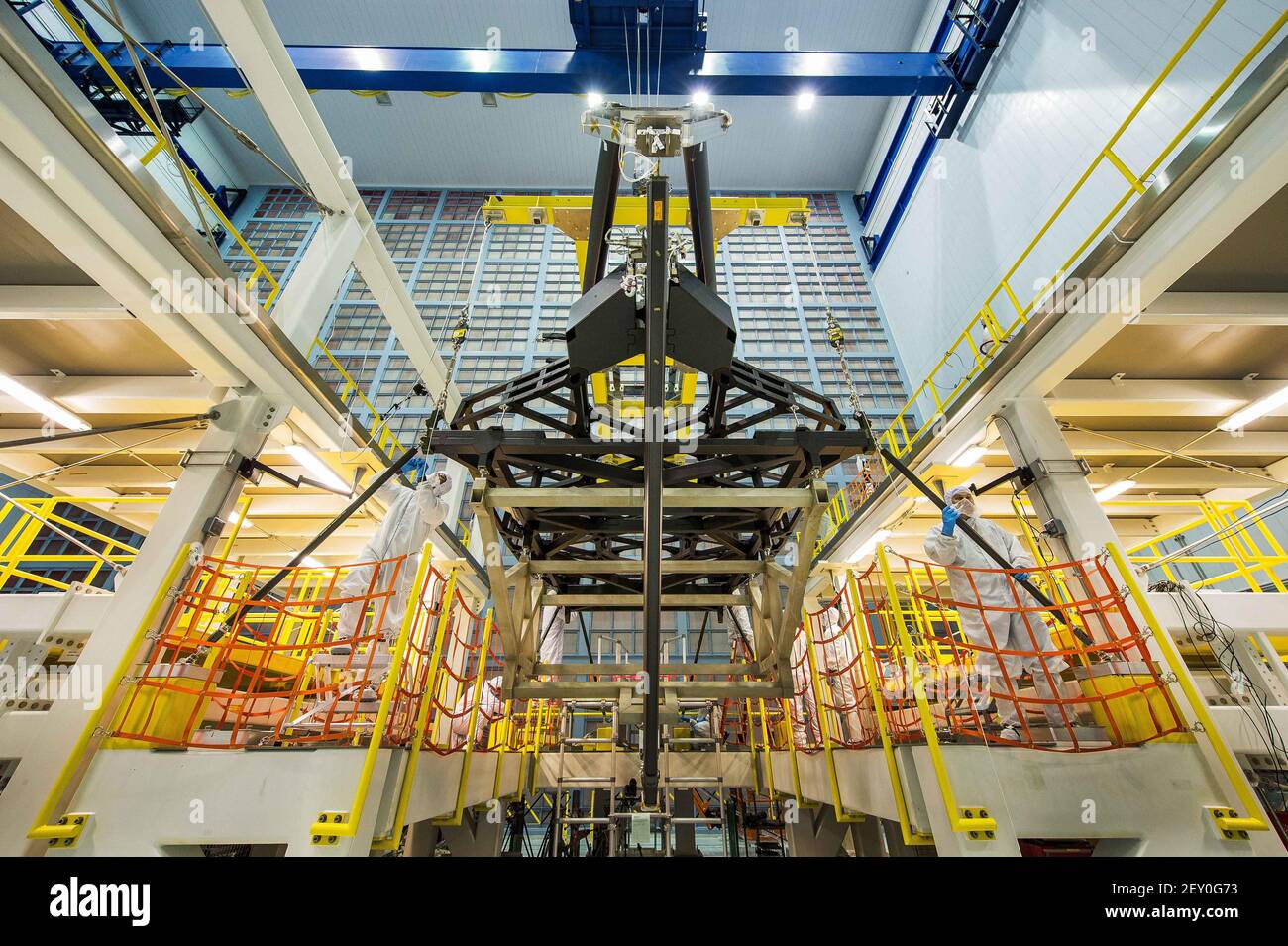 The center section of the "pathfinder" (test) backplane of NASA's James ...