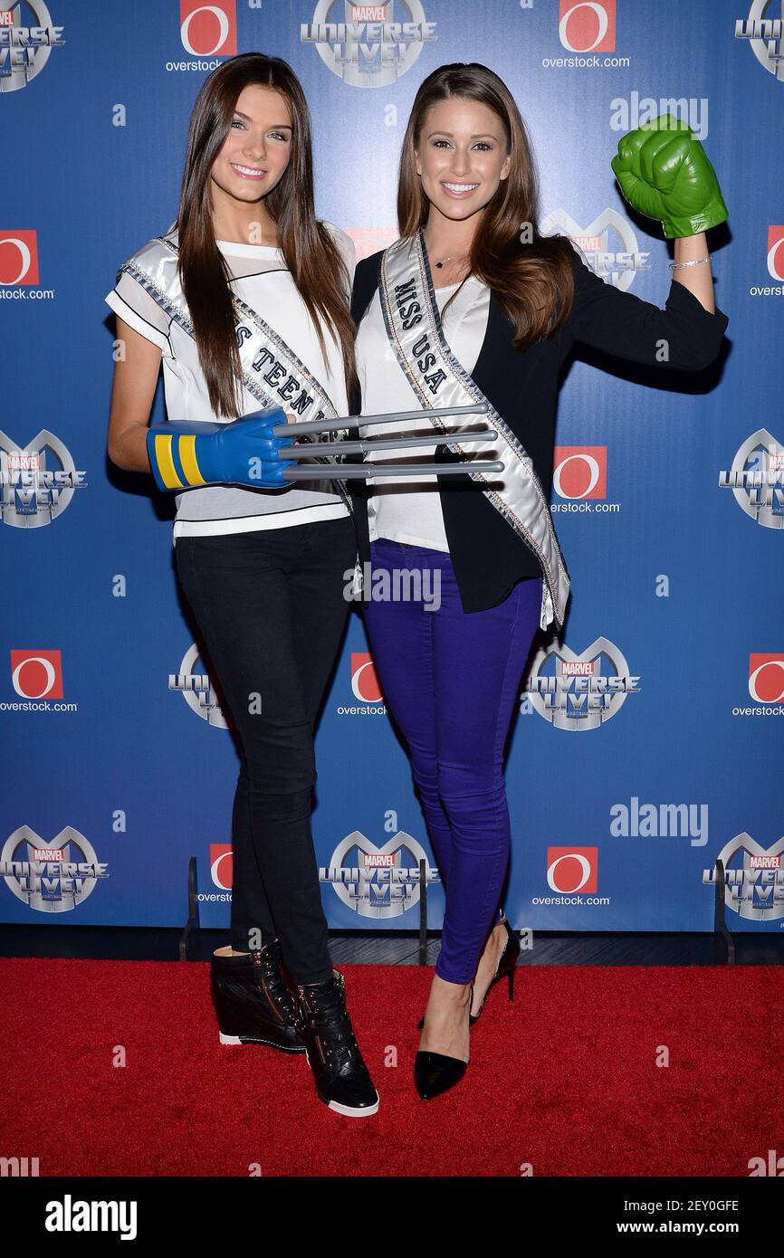 (L-R) K. Lee Graham, Miss Teen USA, and Nia Sanchez, Miss USA, attend ...