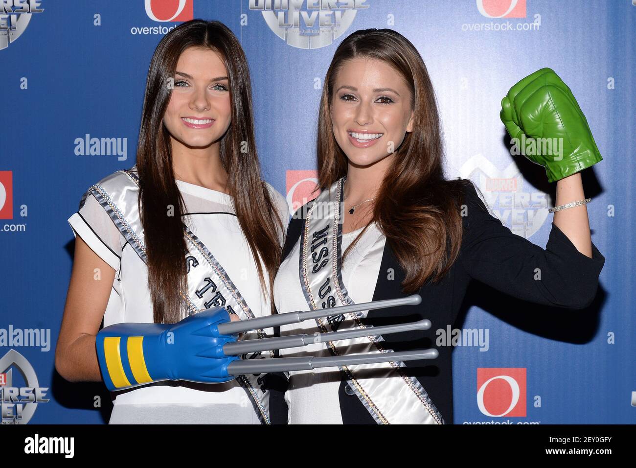 (L-R) K. Lee Graham, Miss Teen USA, and Nia Sanchez, Miss USA, attend ...