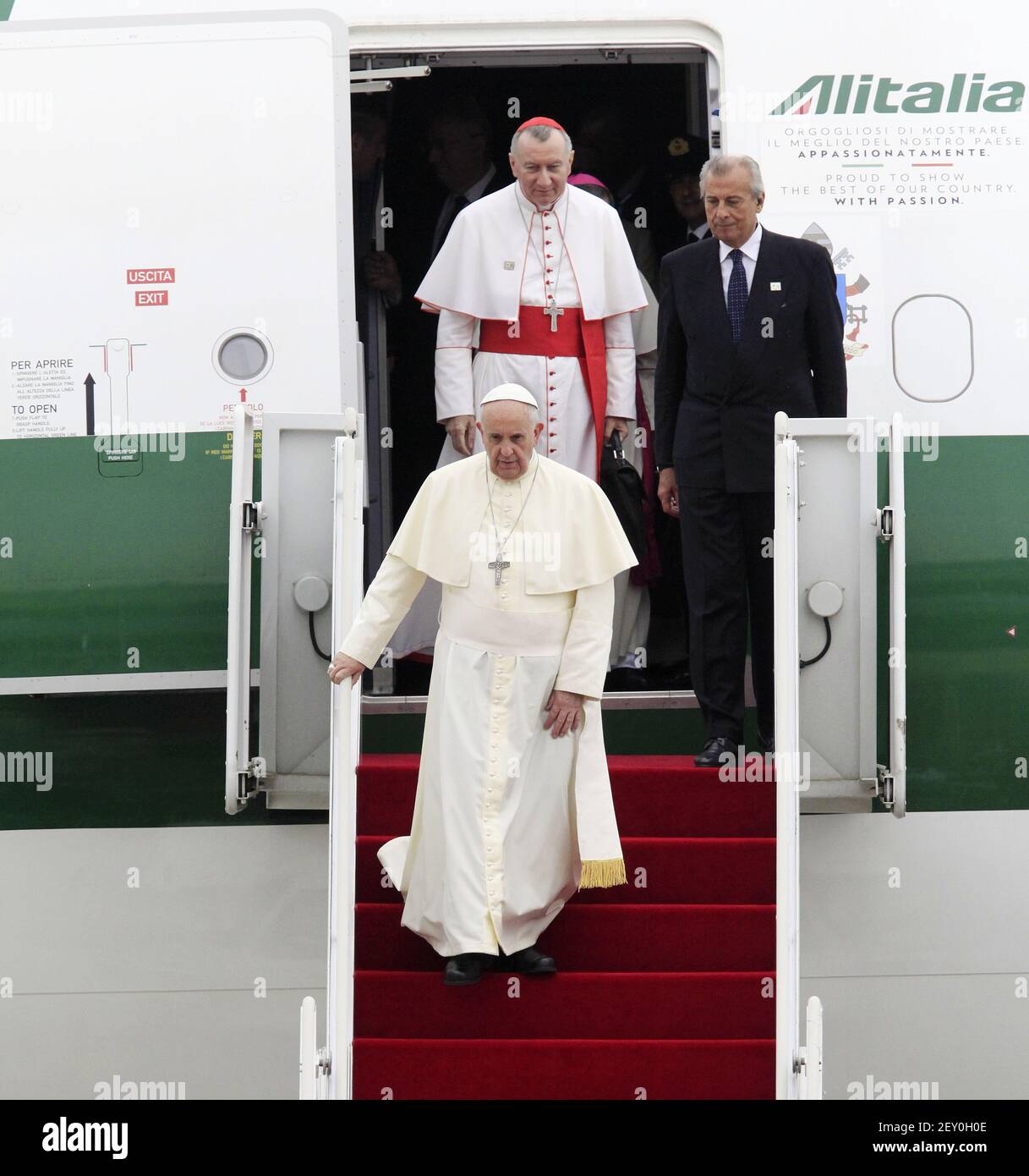 14 August 2014 - SEOUL, SOUTH KOREA - Pope Francis upon his arrival at ...