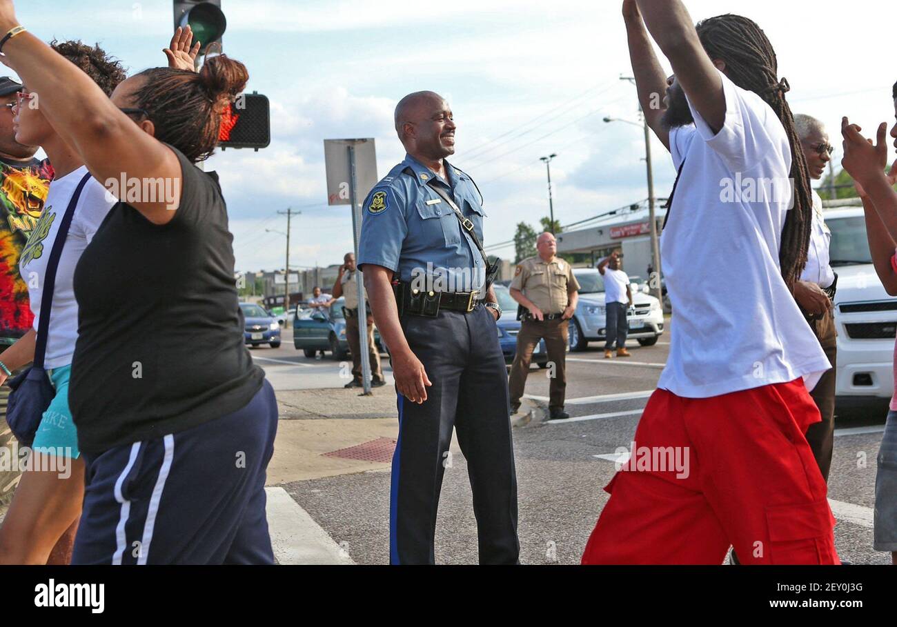 Capt. Ronald Johnson of the Missouri Highway Patrol smiles at ...