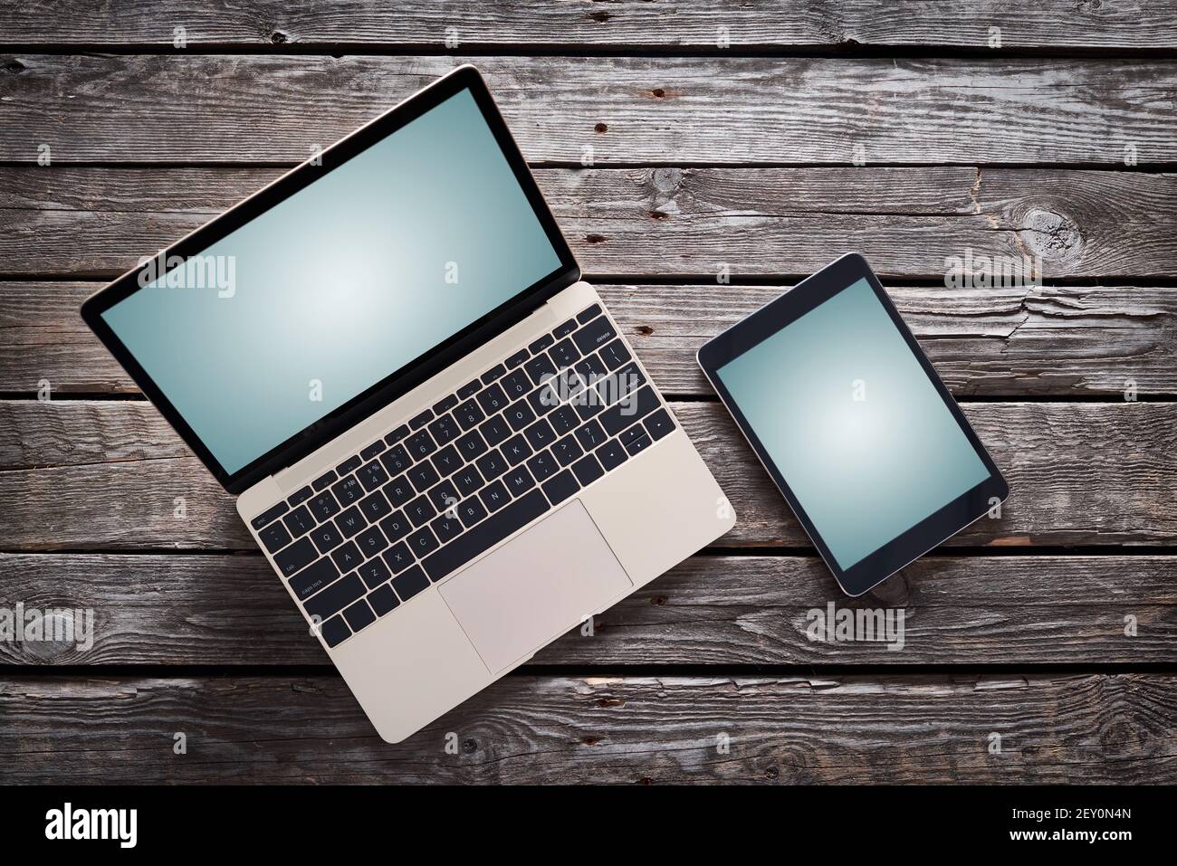 Responsive mockup. Top view Stock Photo - Alamy