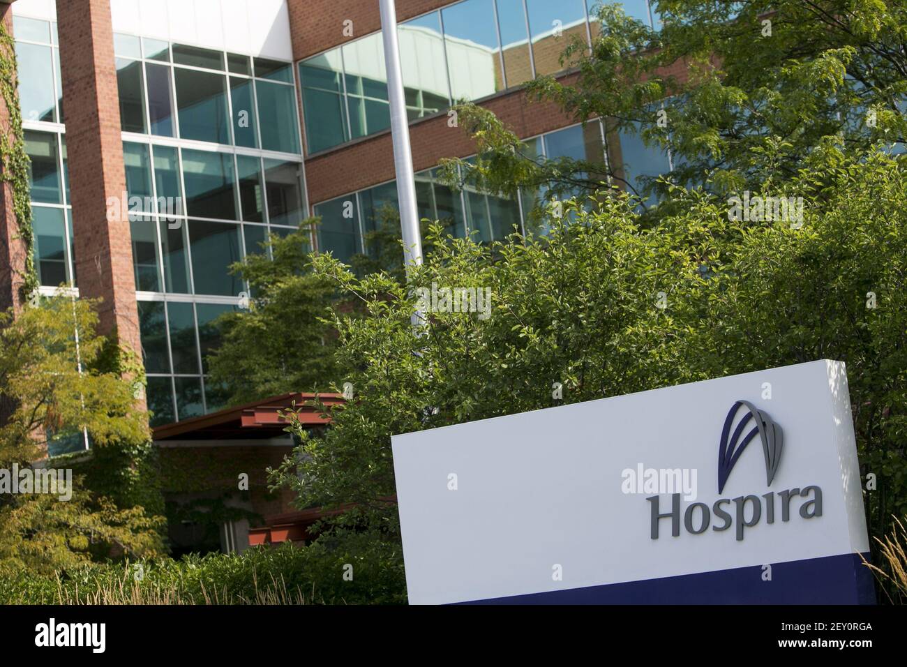 The headquarters of pharmaceutical and medical device company Hospira ...