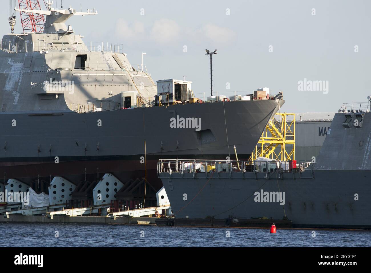 United States Navy Littoral Combat Ships under construction at the ...