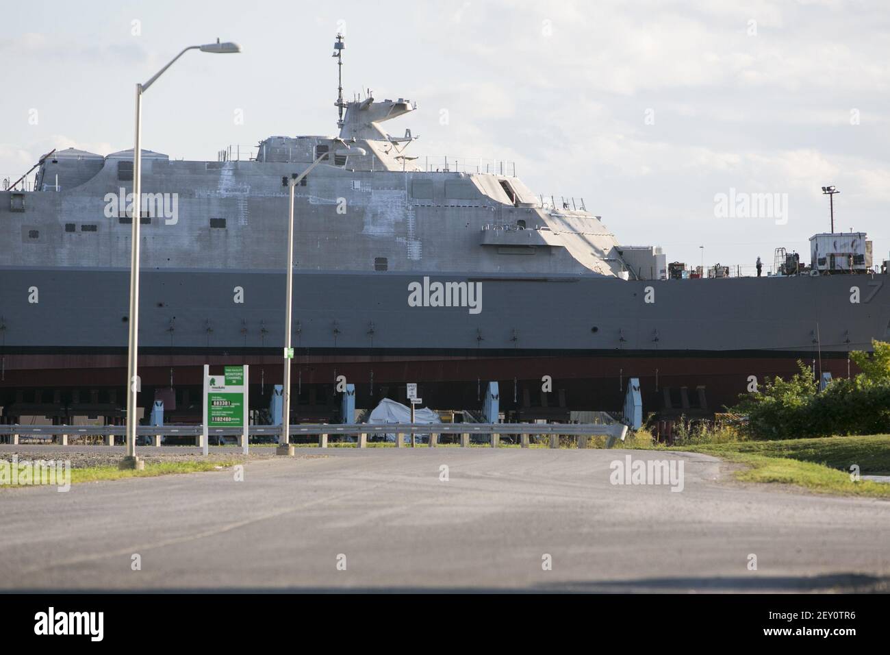 United States Navy Littoral Combat Ships under construction at the ...