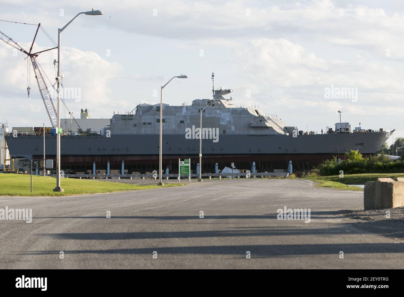 United States Navy Littoral Combat Ships under construction at the ...