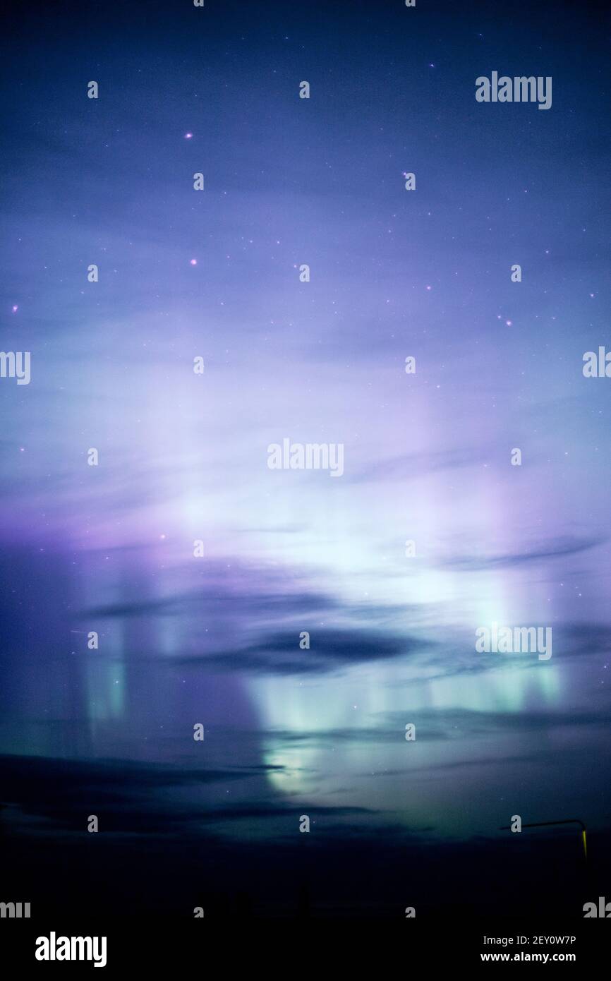 Northern Lights Aurora Borealis Alaska Night Sky Astronomy Stock Photo ...