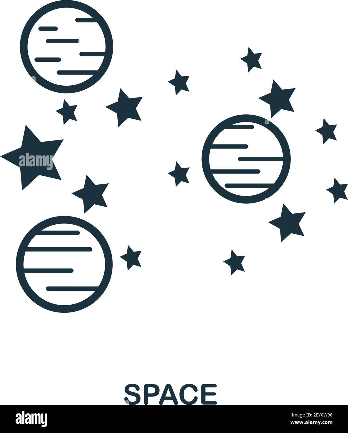 Space icon. Flat style icon design. UI. Illustration of space icon ...