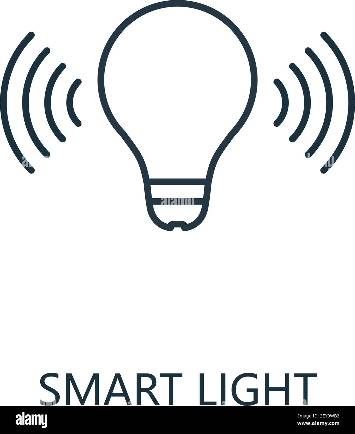 Smart Light outline icon. Thin line style from smart home icons ...