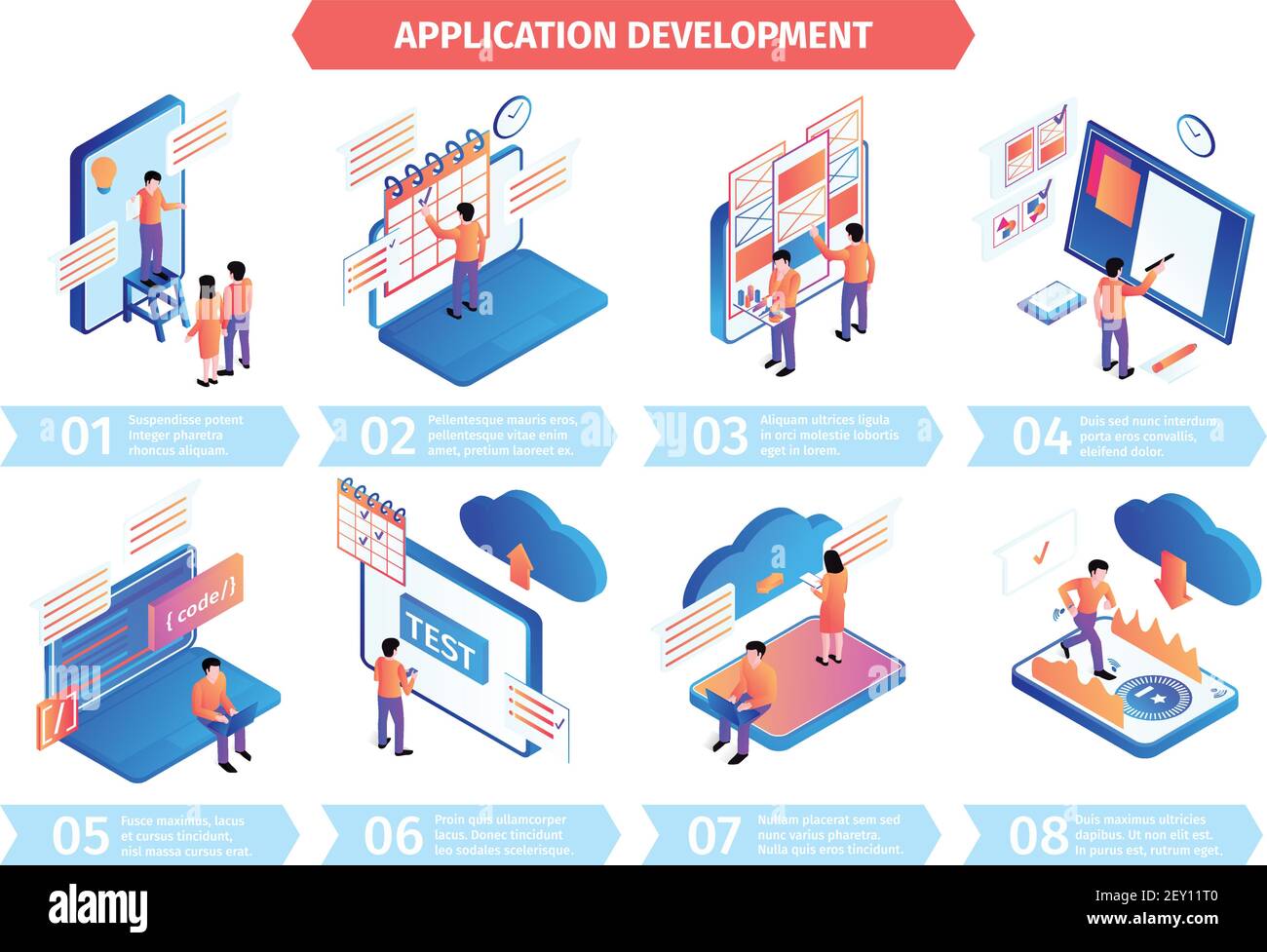 Isometric people interfaces infographics composition with conceptual ... Isometric people interfaces infographics composition with conceptual ...