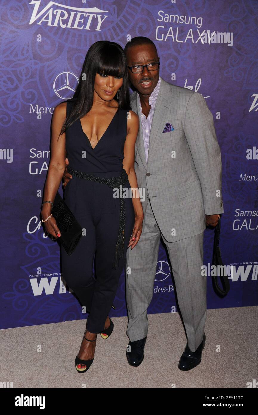 Angela Bassett, Courtney B. Vance arrives to the 2014 Variety and Women ...