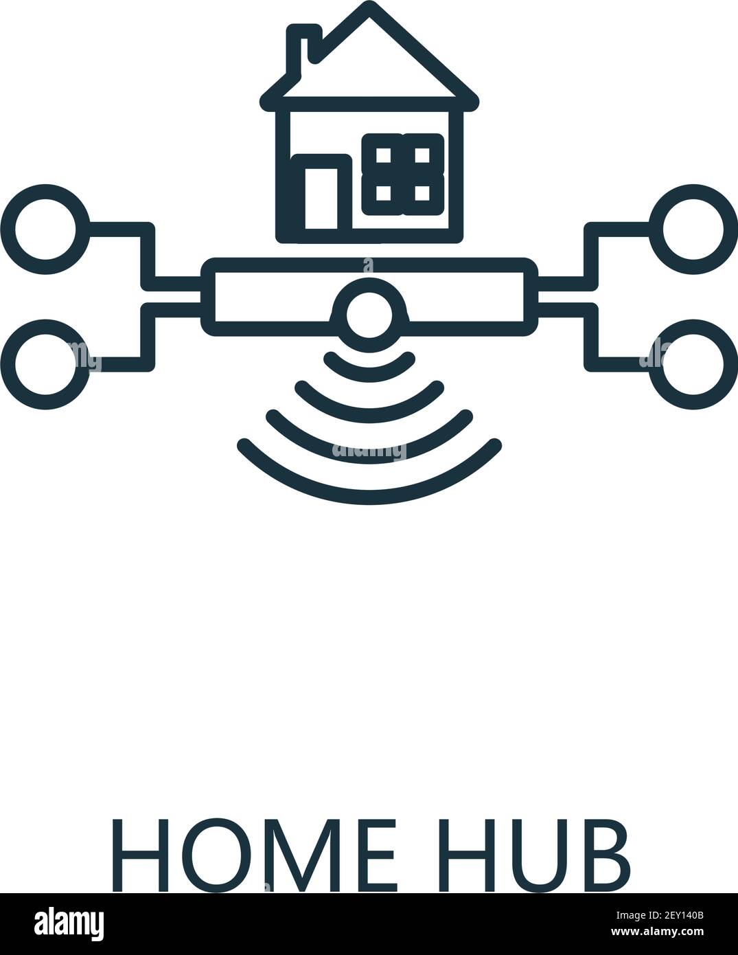 Home Hub outline icon. Thin line style from smart home icons collection ...