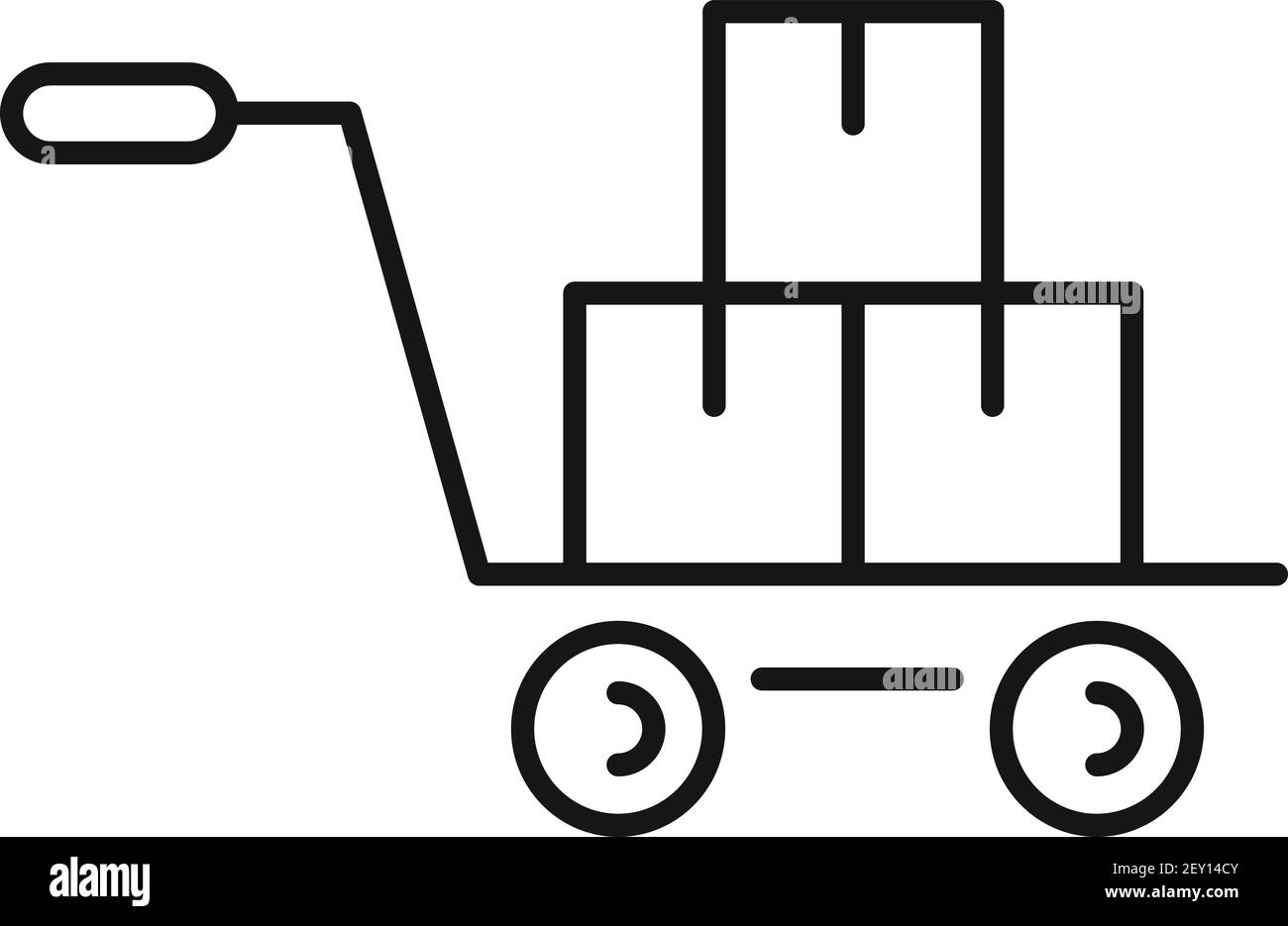 Parcel cart icon, outline style Stock Vector Image & Art - Alamy