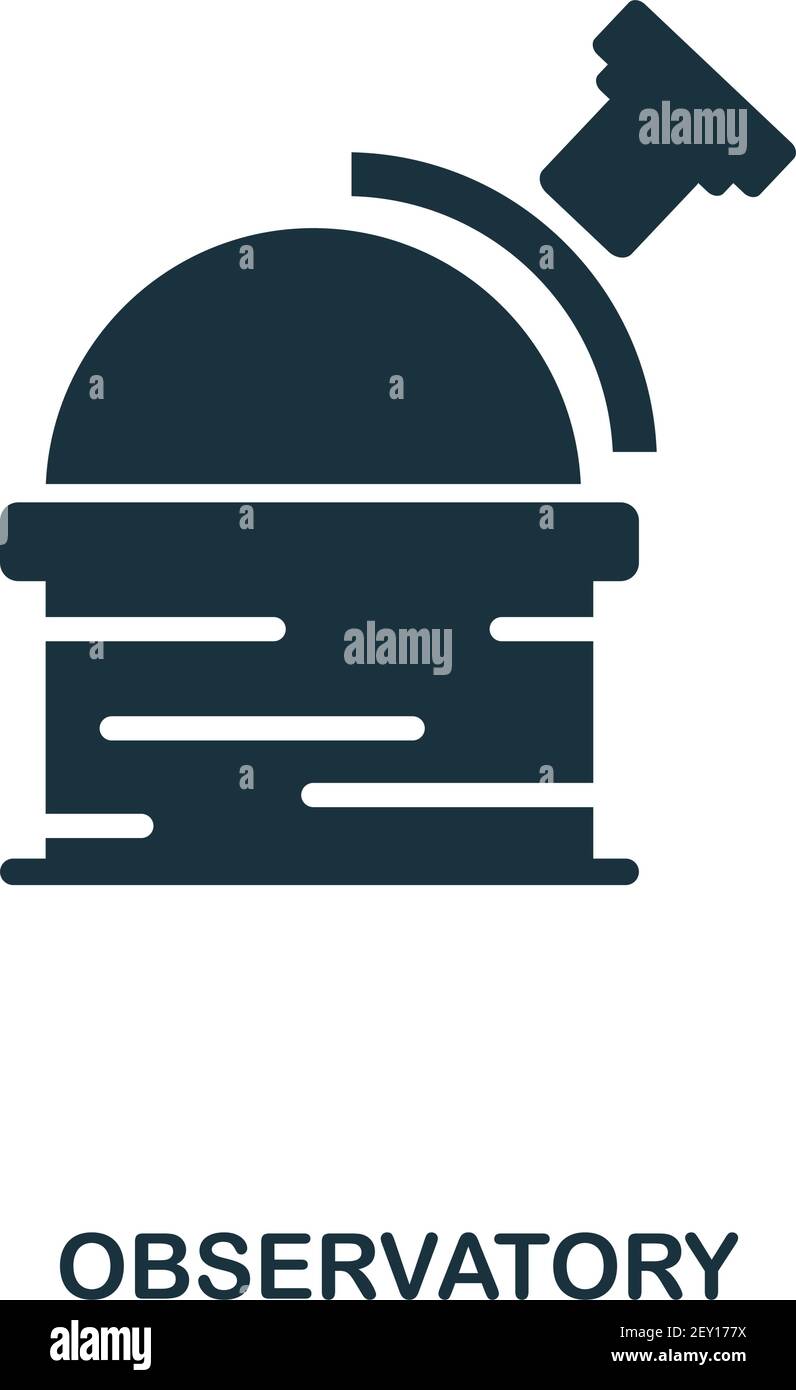 Observatory icon. Flat style icon design. UI. Illustration of ...