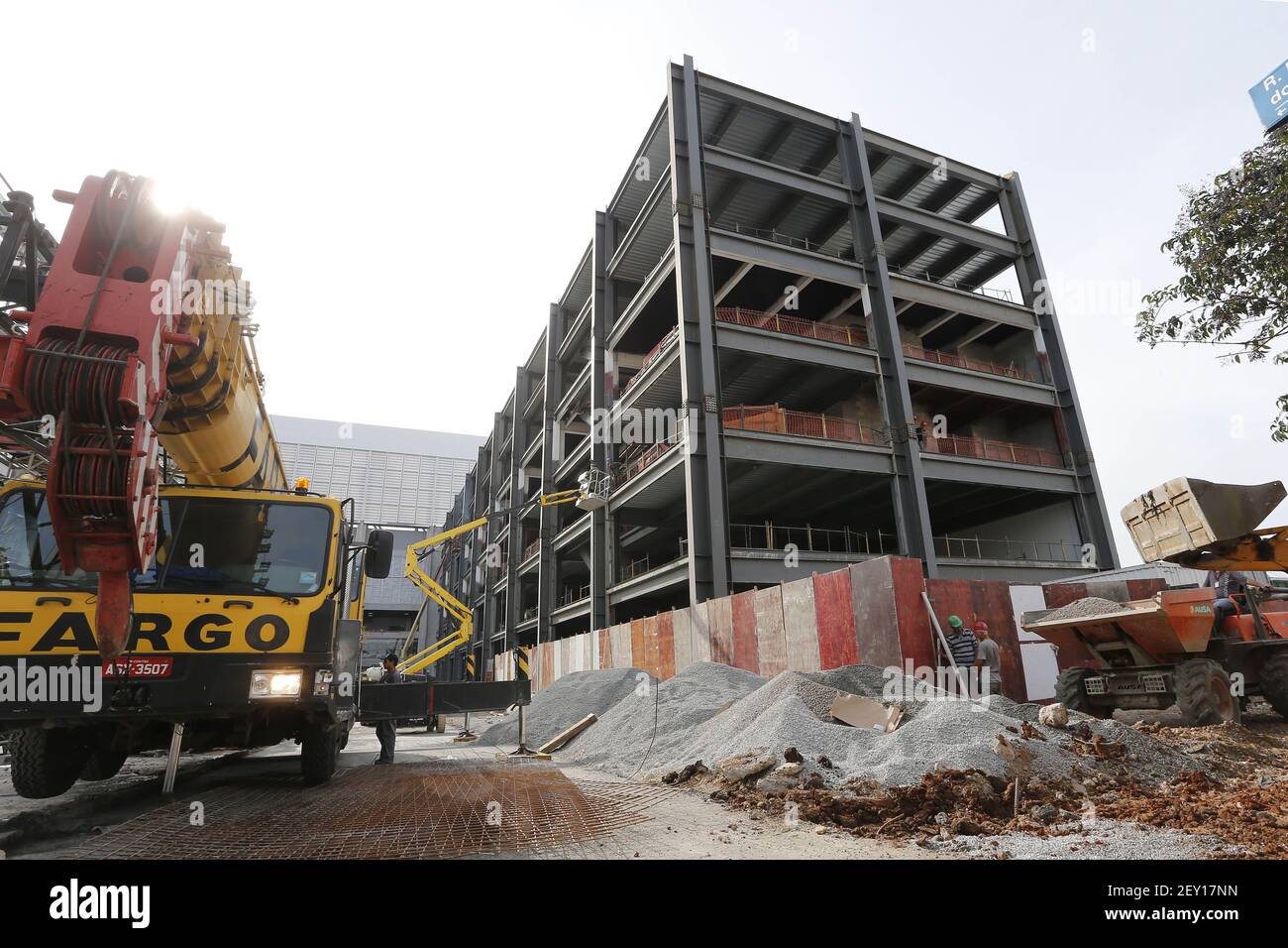 View of the works in Arena da Baixada Stadium in Curitiba, on May 21 ...