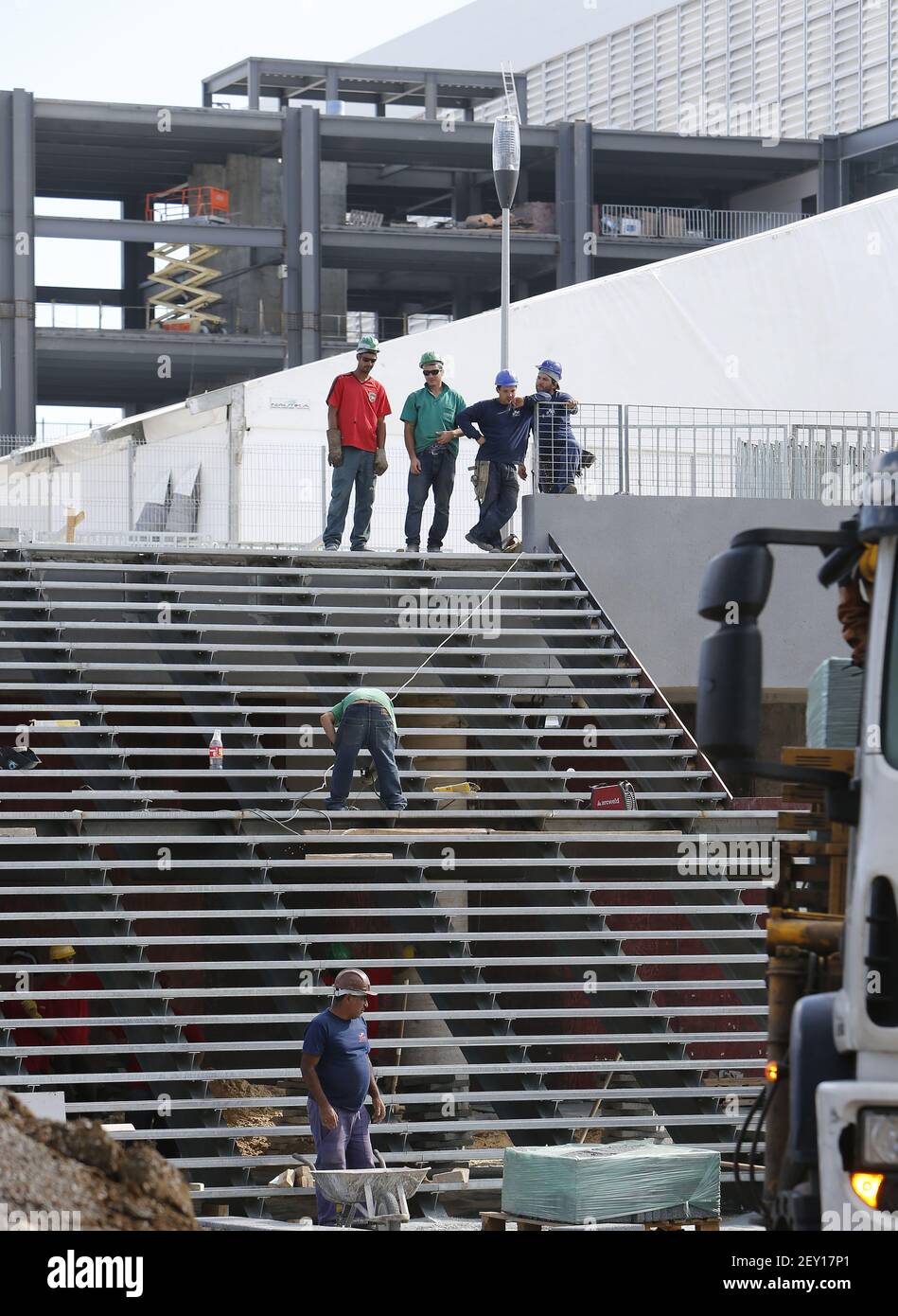 View of the works in Arena da Baixada Stadium in Curitiba, on May 20 ...