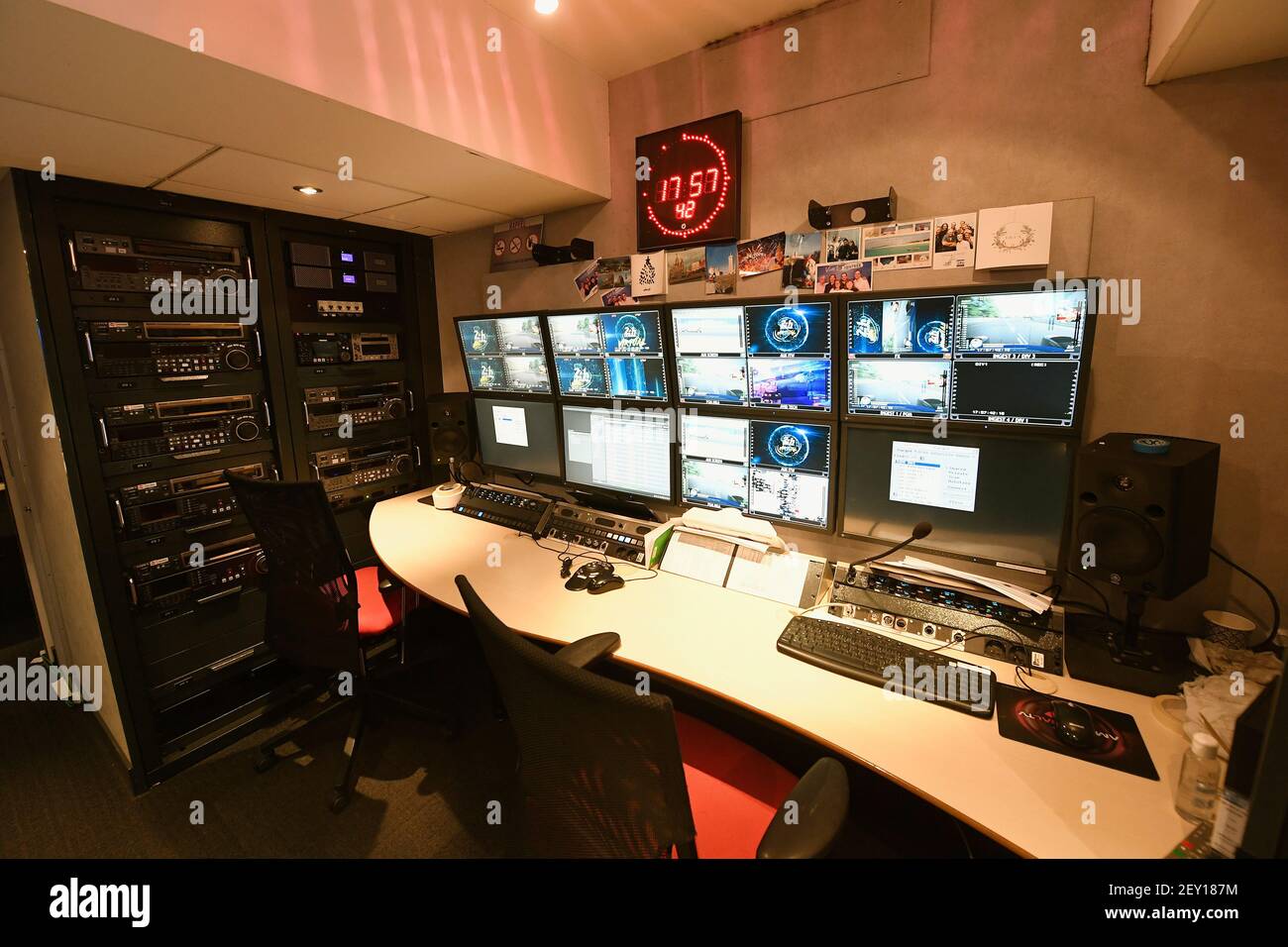 TV compound, Ambiance Virtual 24 Hours Le Mans backstage during the 24 ...