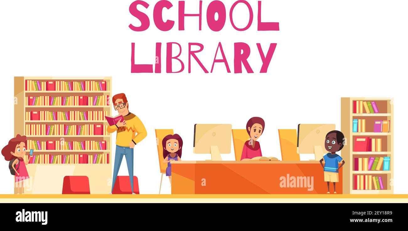 School Librarian Cartoon