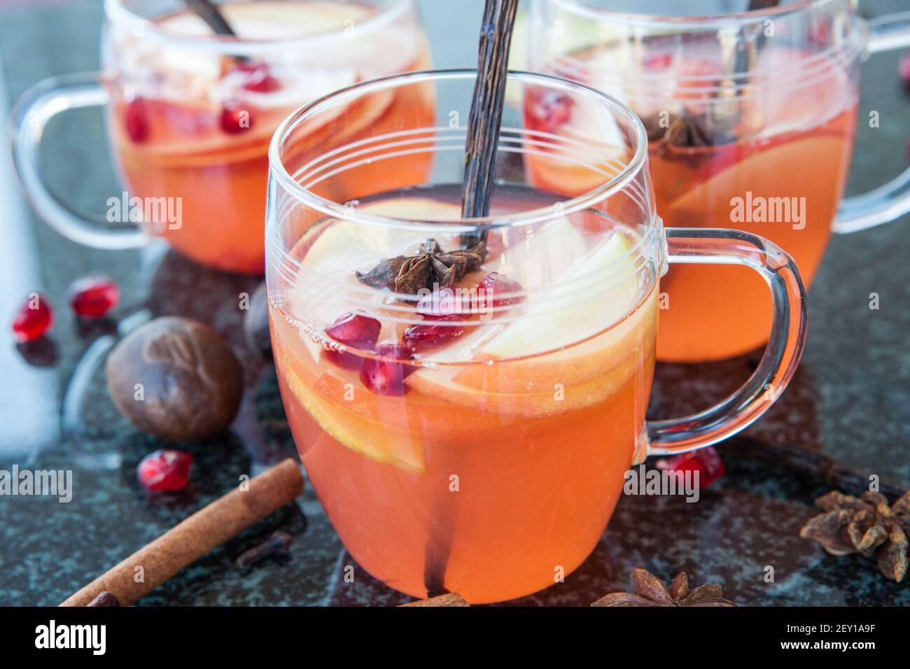 Winter punch with spices Stock Photo - Alamy