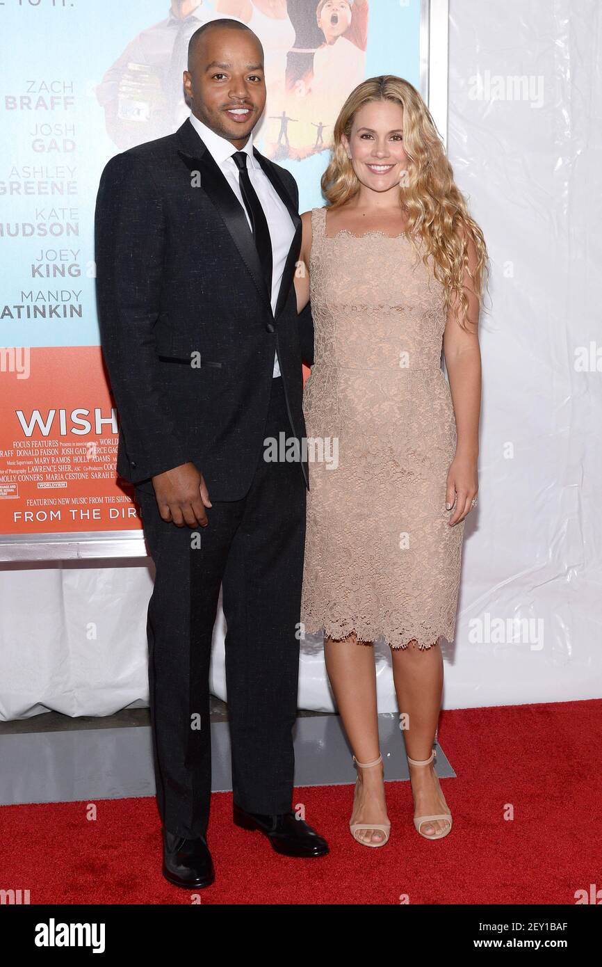 (L-R) Actor Donald Faison and CaCee Cobb attend the "Wish I Were Here ...