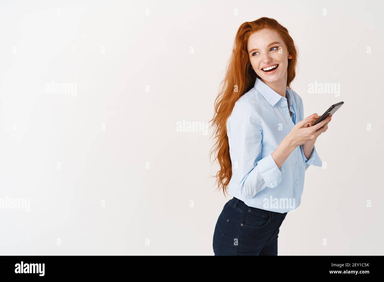 Ginger female employee hi-res stock photography and images - Alamy