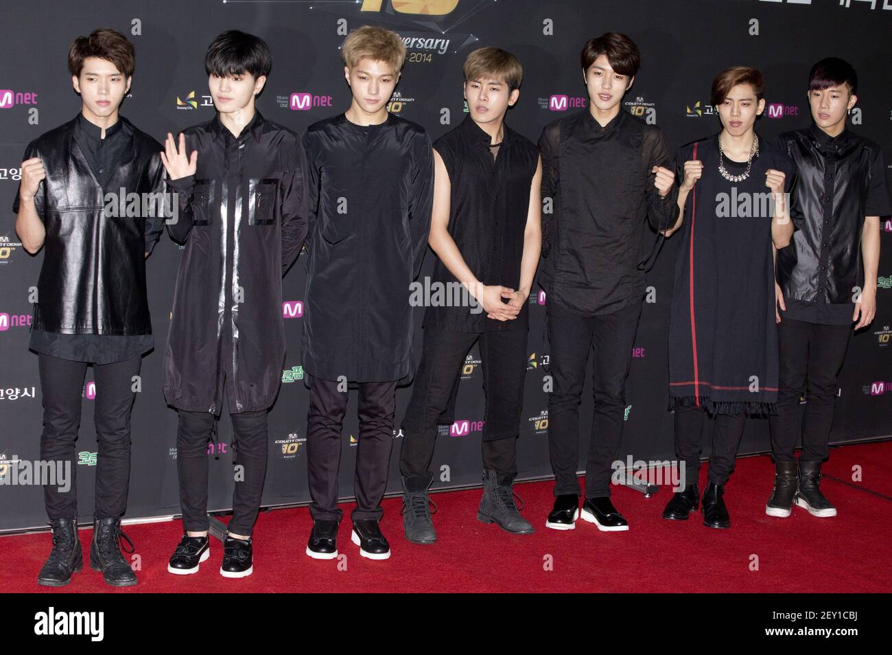24 July 2014 - Goyang, South Korea : South Korean K-Pop boys band ...