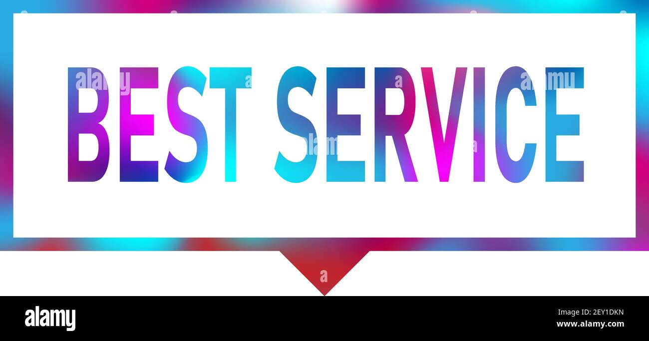 best service icon. Line label on isolated background. Vector ...
