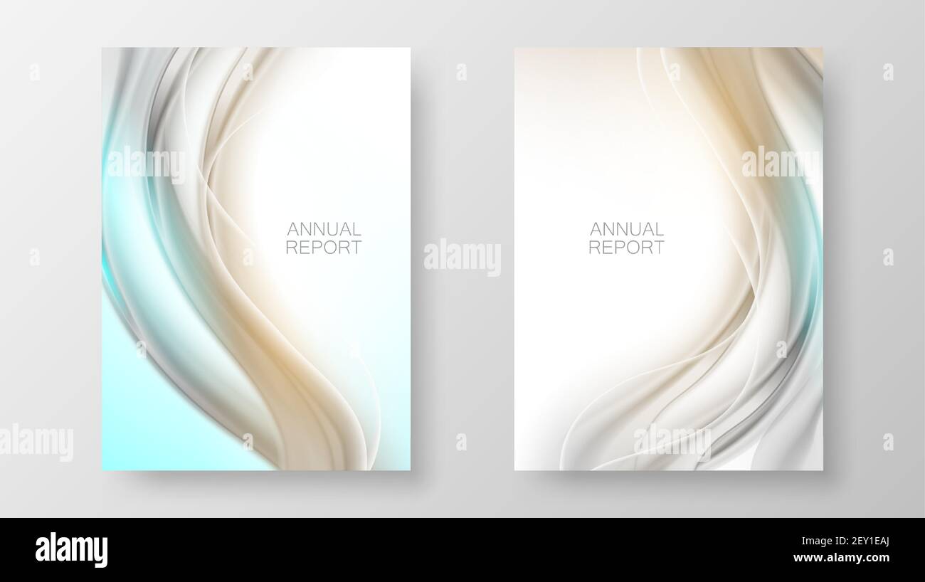 Bright beautiful, smooth waves.Brochure design template, annual report ...