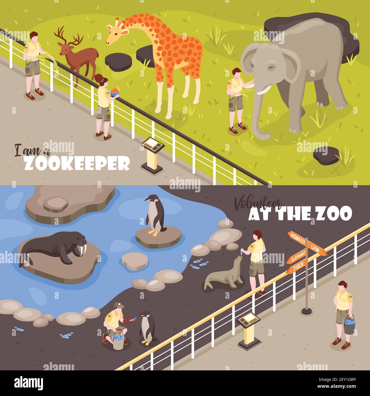 Zoo animal enclosures Stock Vector Images - Alamy