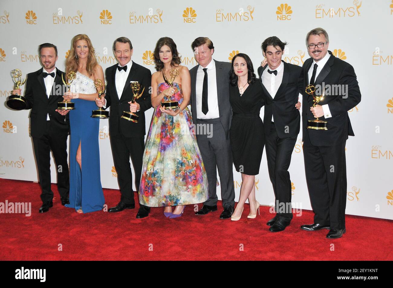 The Emmy Winning cast of 'Breaking Bad' at the 66th Primetime Emmy ...