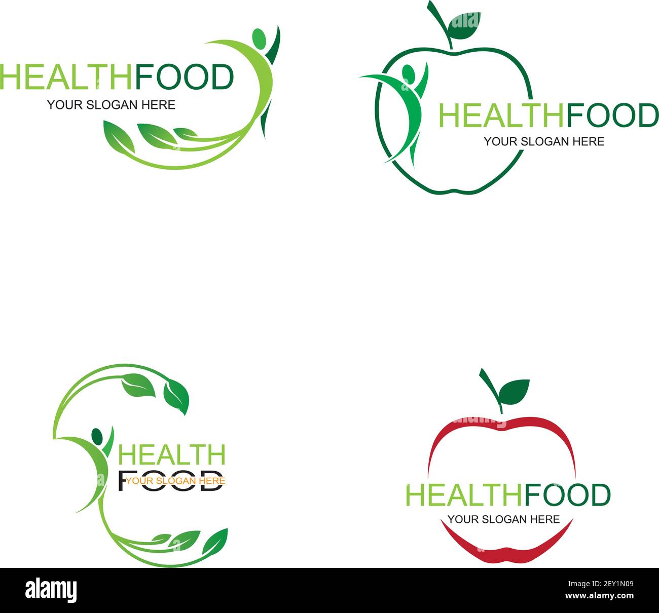 healthy food logo vector design icon illustration Stock Vector Image ...