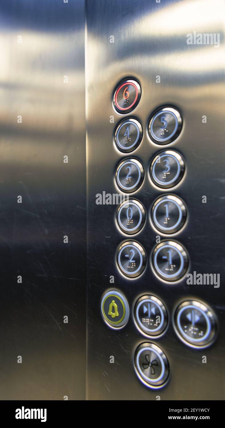 Brass elevator hi-res stock photography and images - Alamy