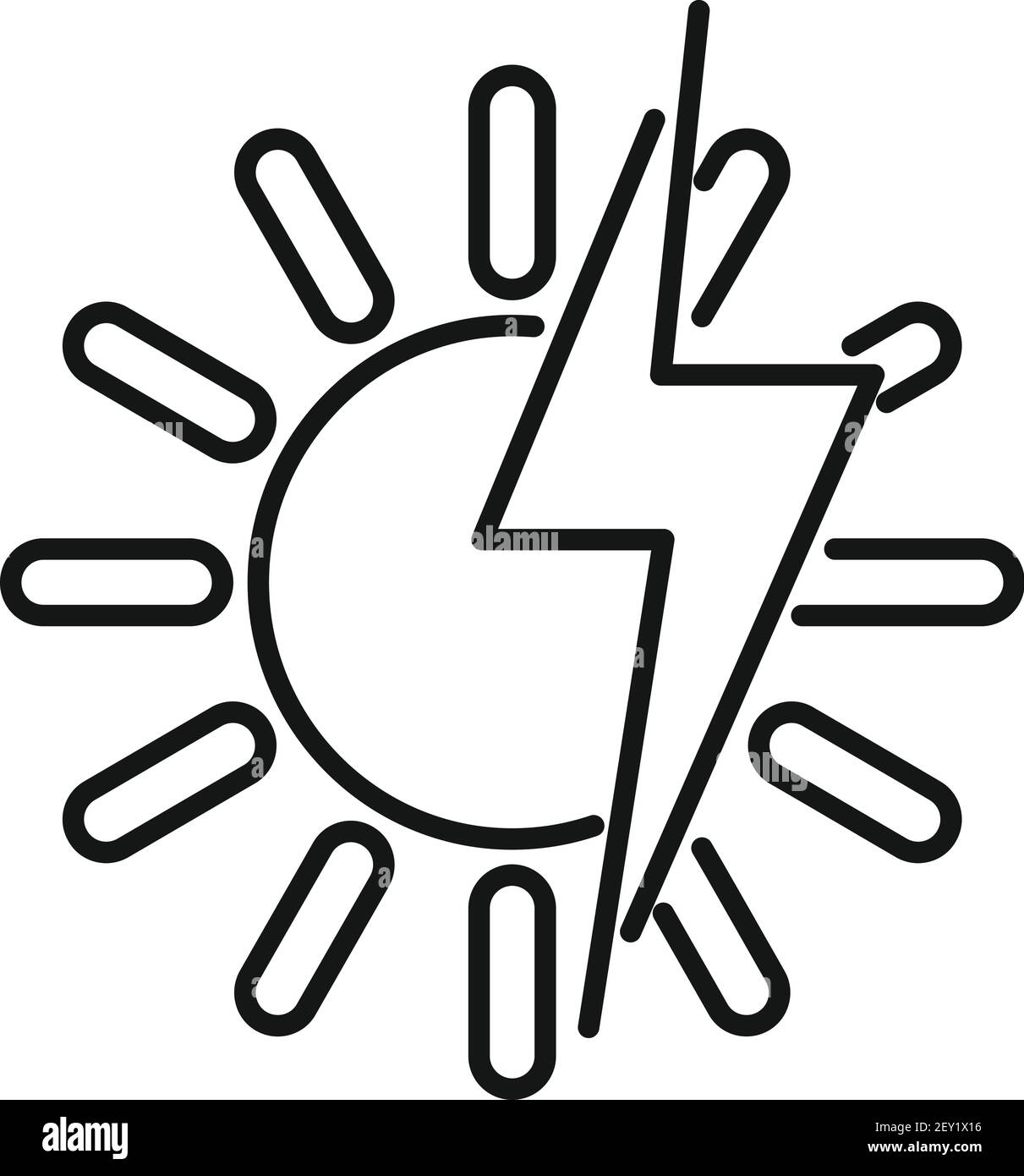 Solar energy icon, outline style Stock Vector Image & Art - Alamy