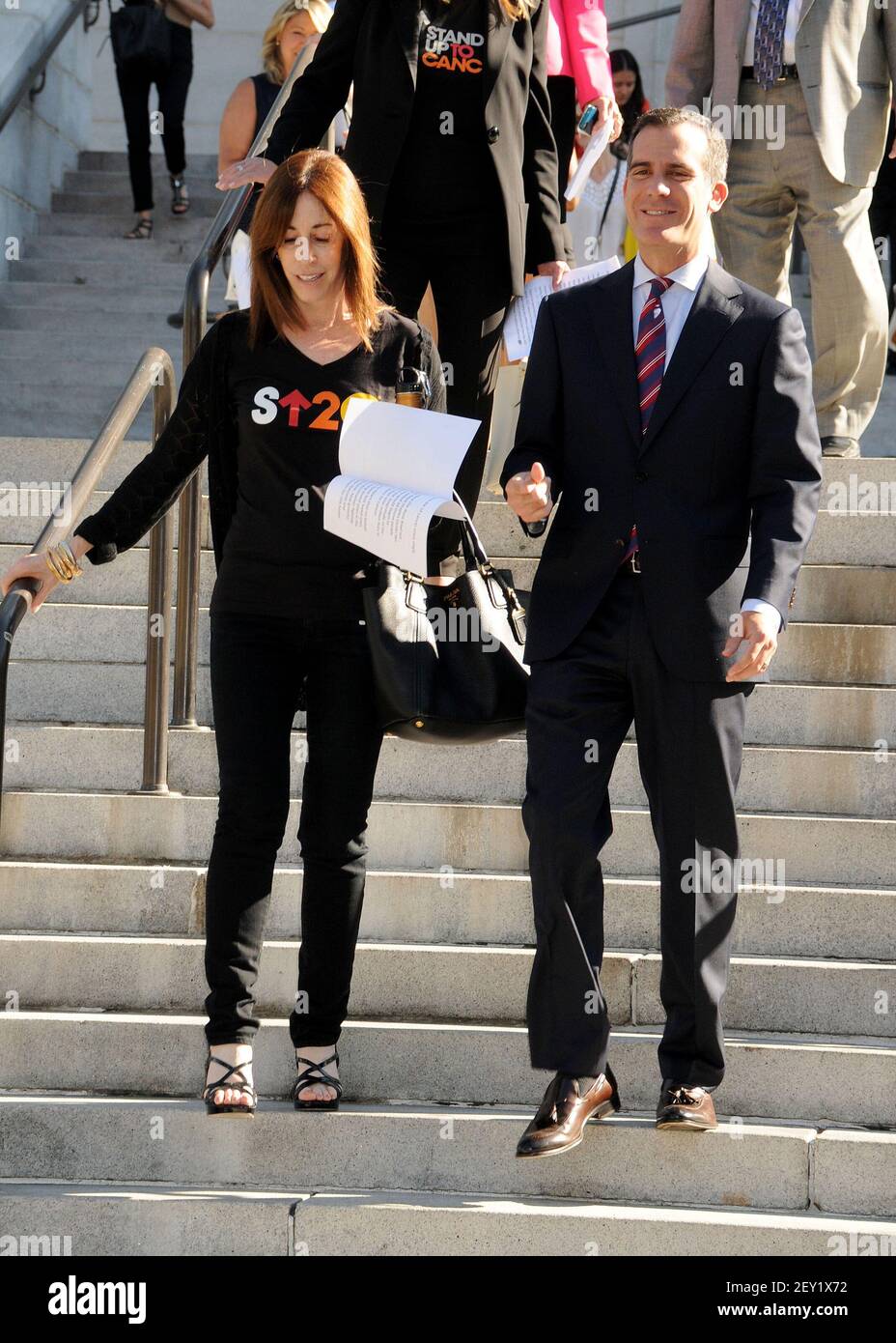 27 August 2014 - Los Angeles, California - Ellen Ziffren, Eric Garcetti ...