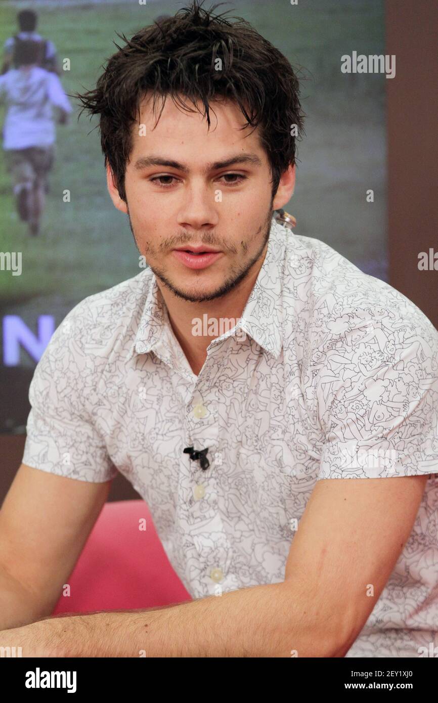 MIAMI, FL - AUGUST 28, 2014 - Actor Dylan O'Brien on the set of ...