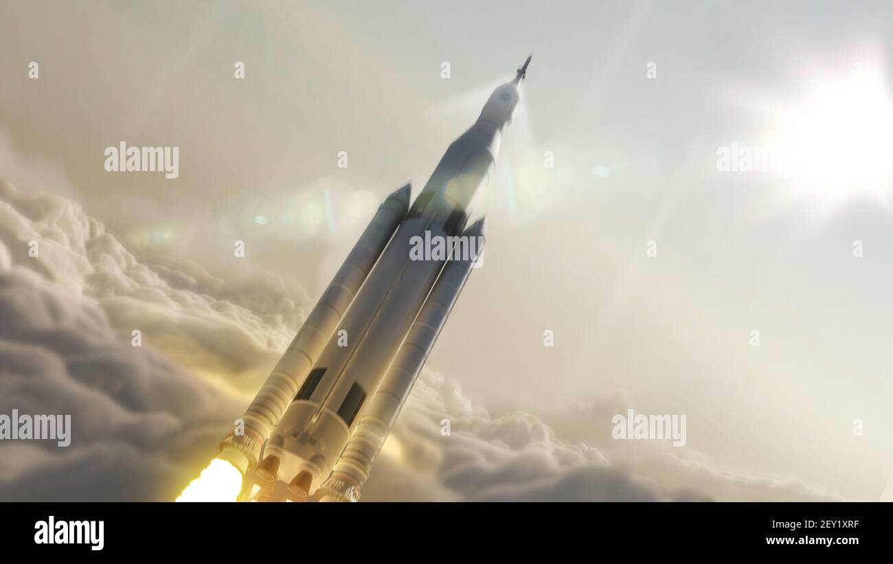 Artist concept of NASAâ€™s Space Launch System (SLS) 70-metric-ton ...