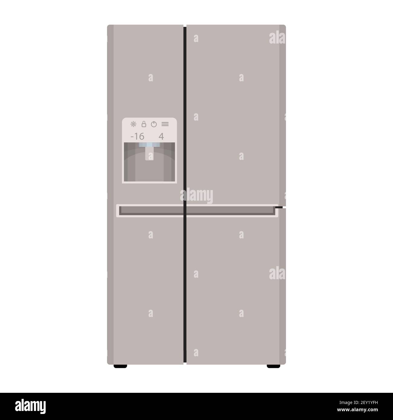 Modern Fridge Freezer refrigerator Stock Vector Image & Art - Alamy