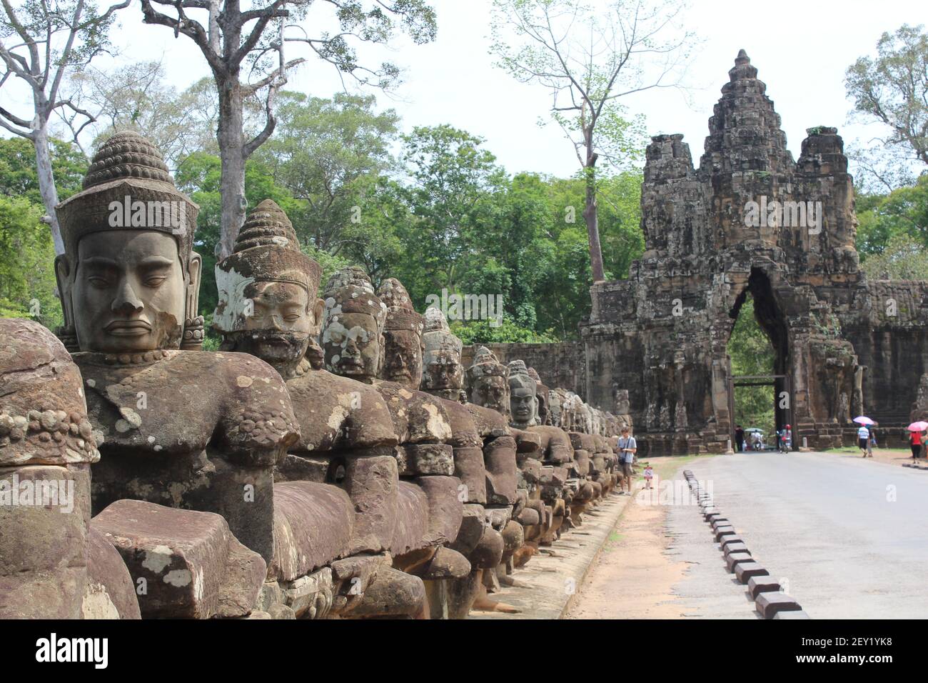 Bridge to Angkor Thom at Angkor Wat, Cambodia Stock Photo - Alamy