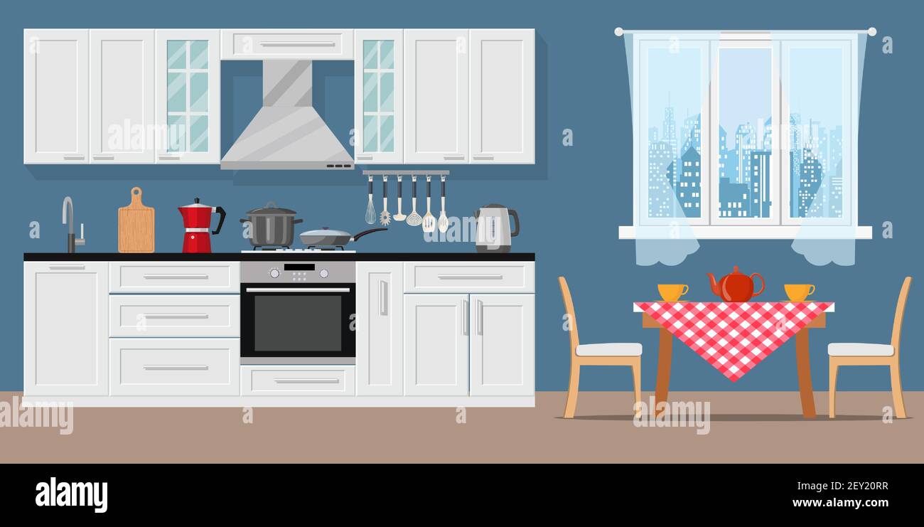 Modern interior background wall Stock Vector Images - Alamy